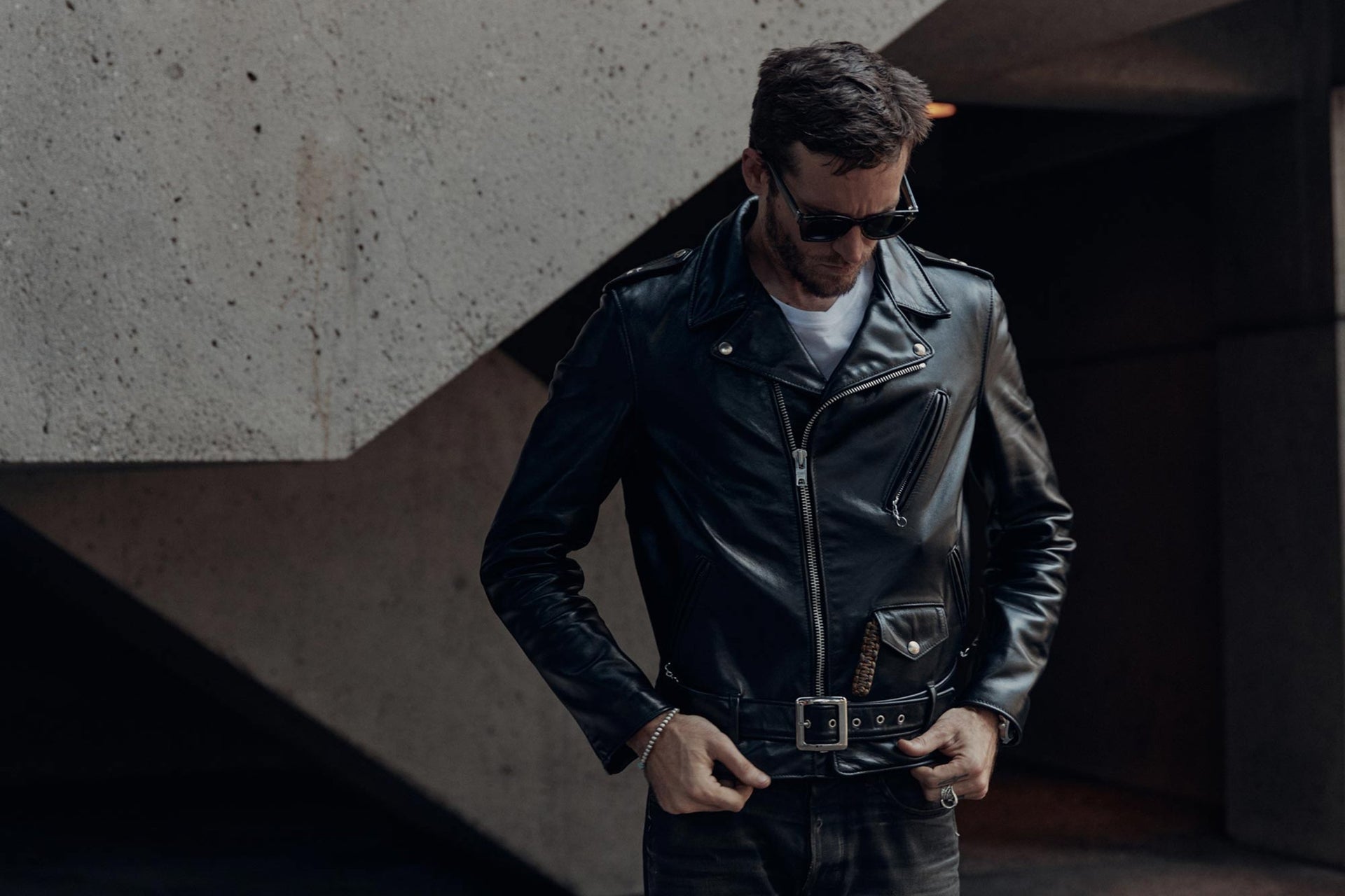 Schott Perfecto Cafe Racer Leather Jacket Black. Shop Men's Leather ...