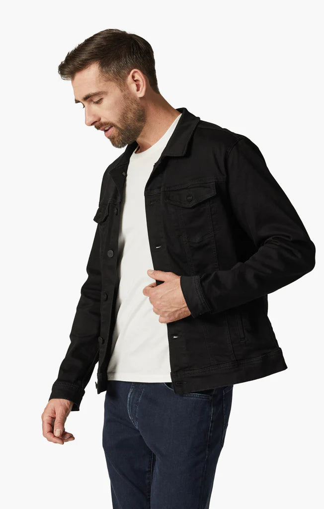 34 Heritage - Travis Black Brushed Denim Jacket. Shop Men's Jackets ...